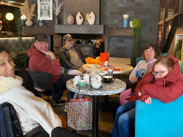 out with all my friends for coffee a few weeks ago when I went on one ...